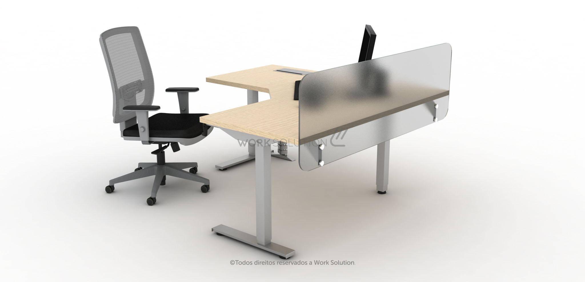 Mesa com regulagem de altura manual | Linha Float Work Solution