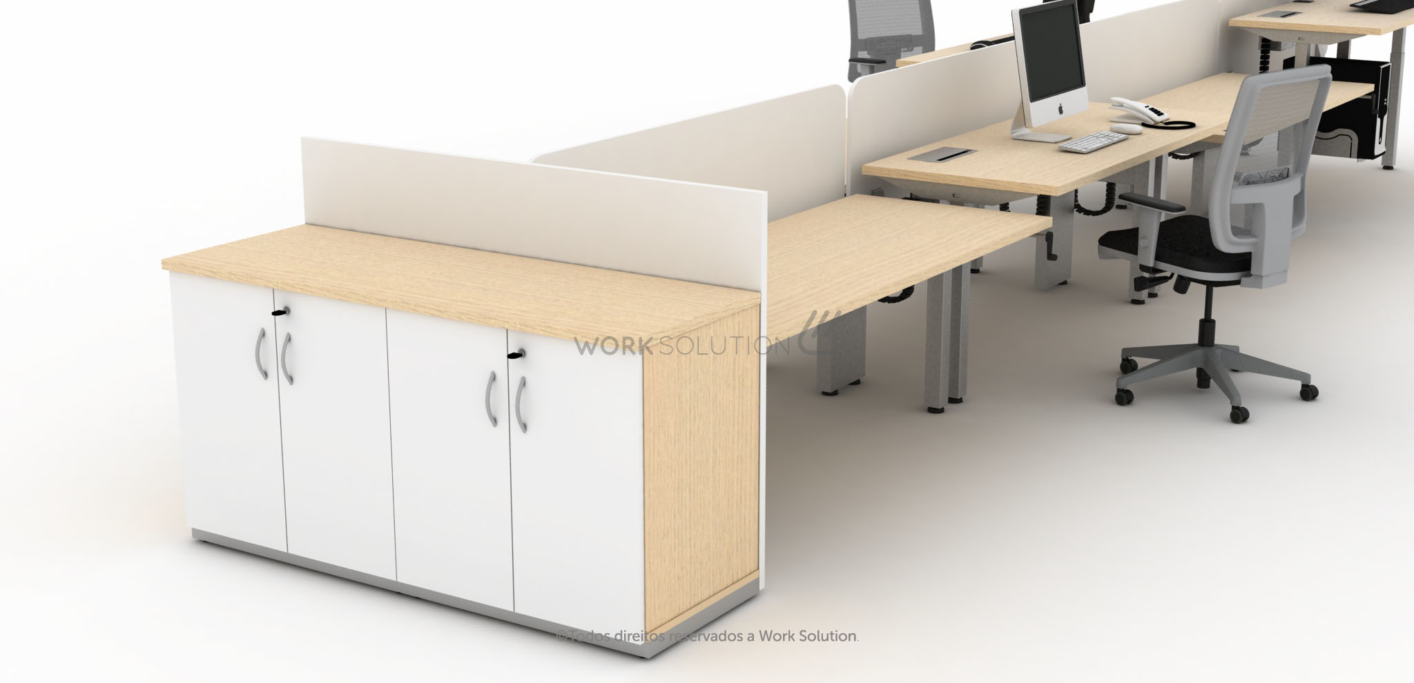Mesa com regulagem de altura manual | Linha Float Work Solution