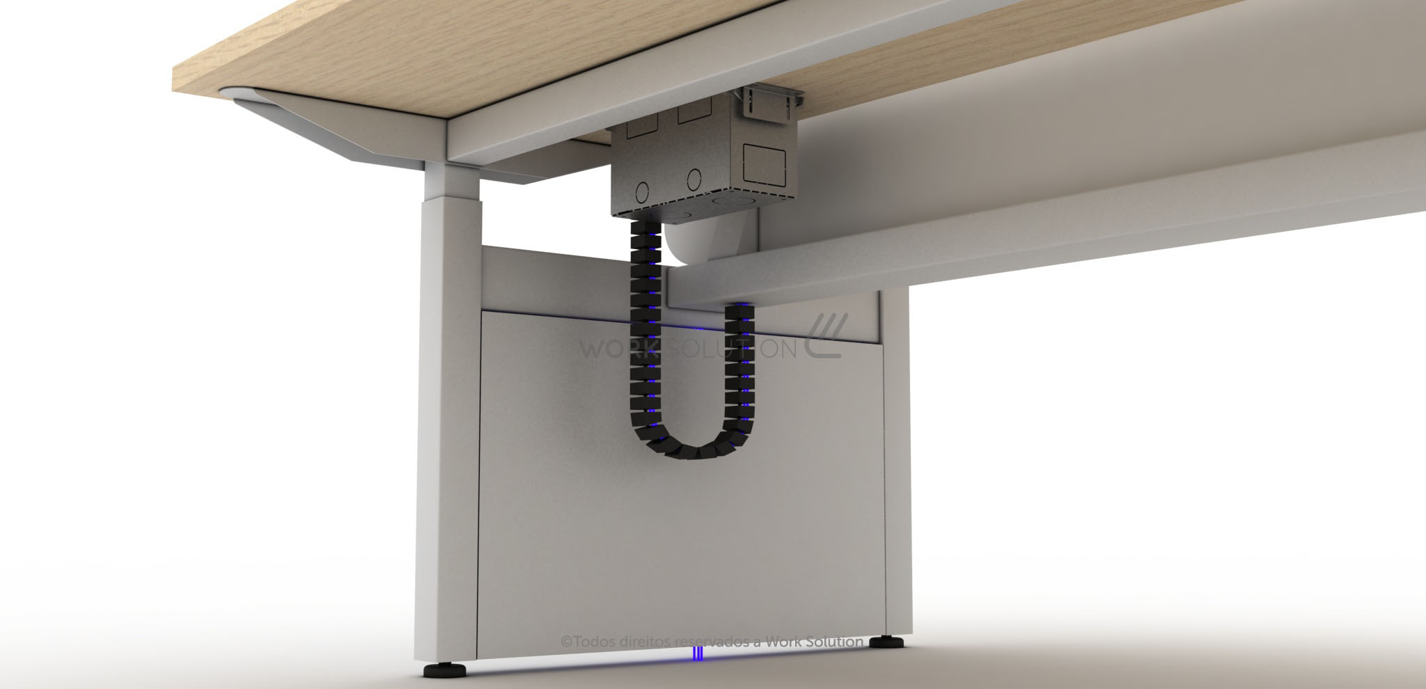 Mesa com regulagem de altura manual | Linha Float Work Solution