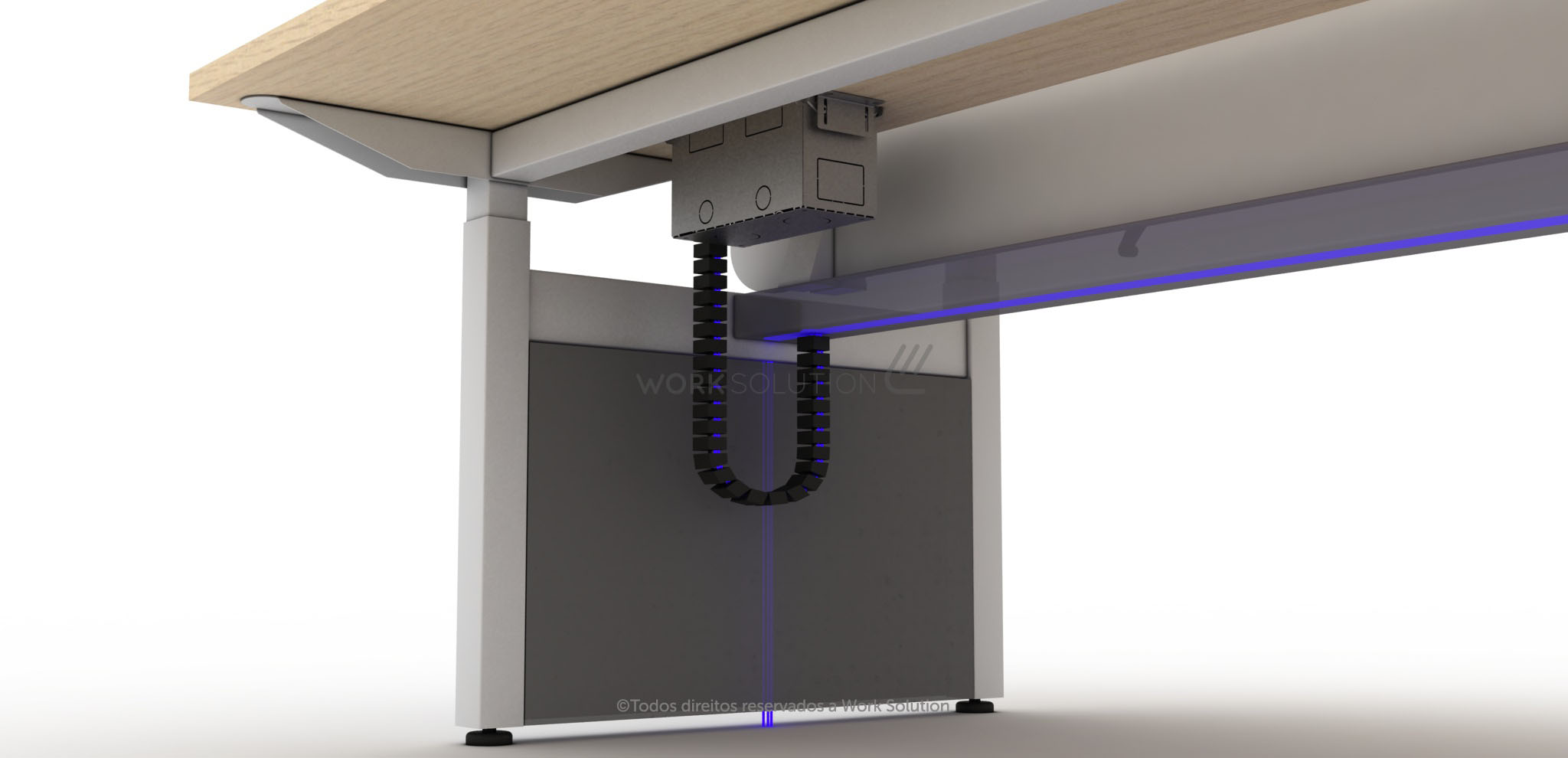 Mesa com regulagem de altura manual | Linha Float Work Solution