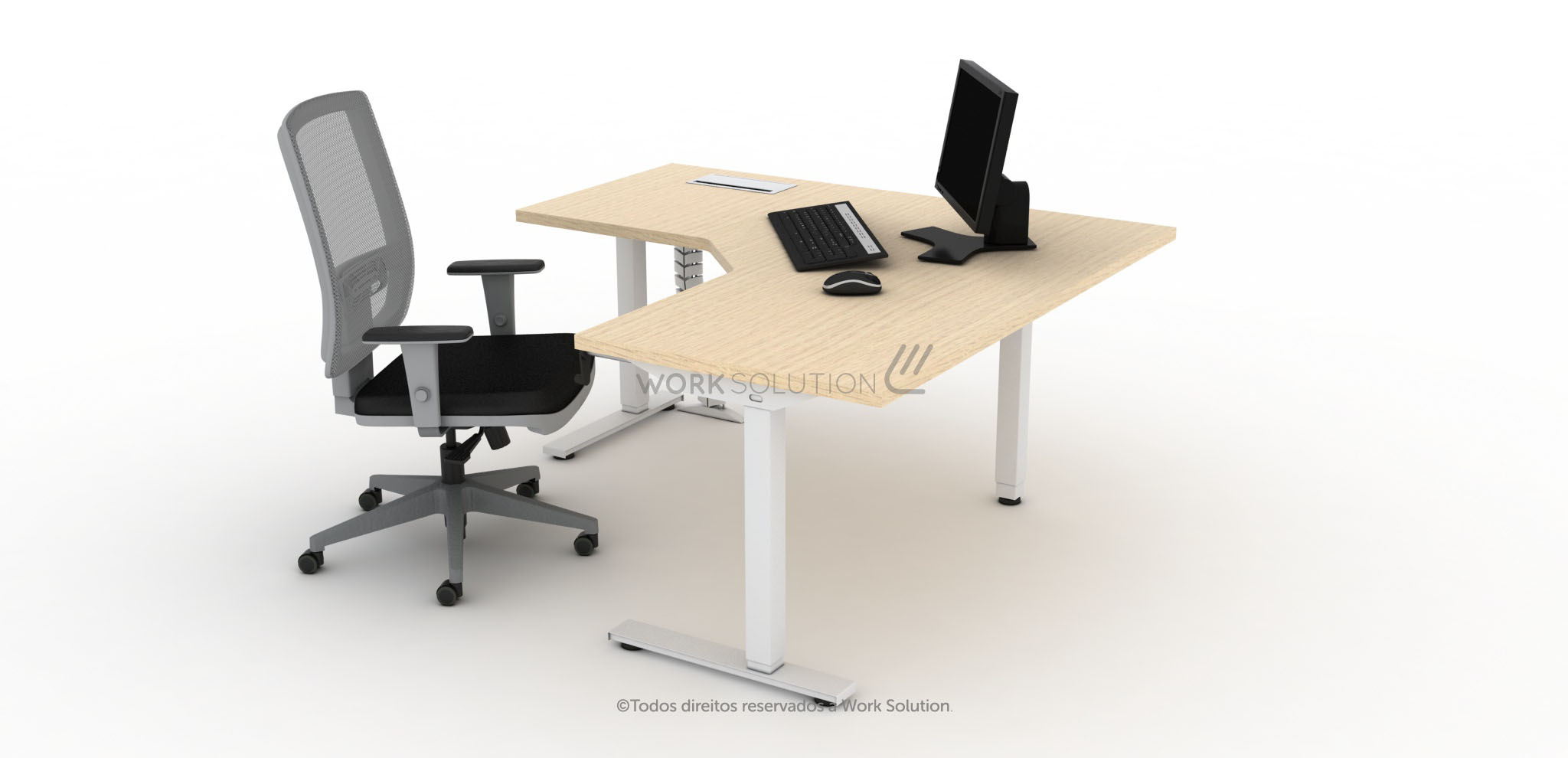 Mesa com regulagem de altura manual | Linha Float Work Solution